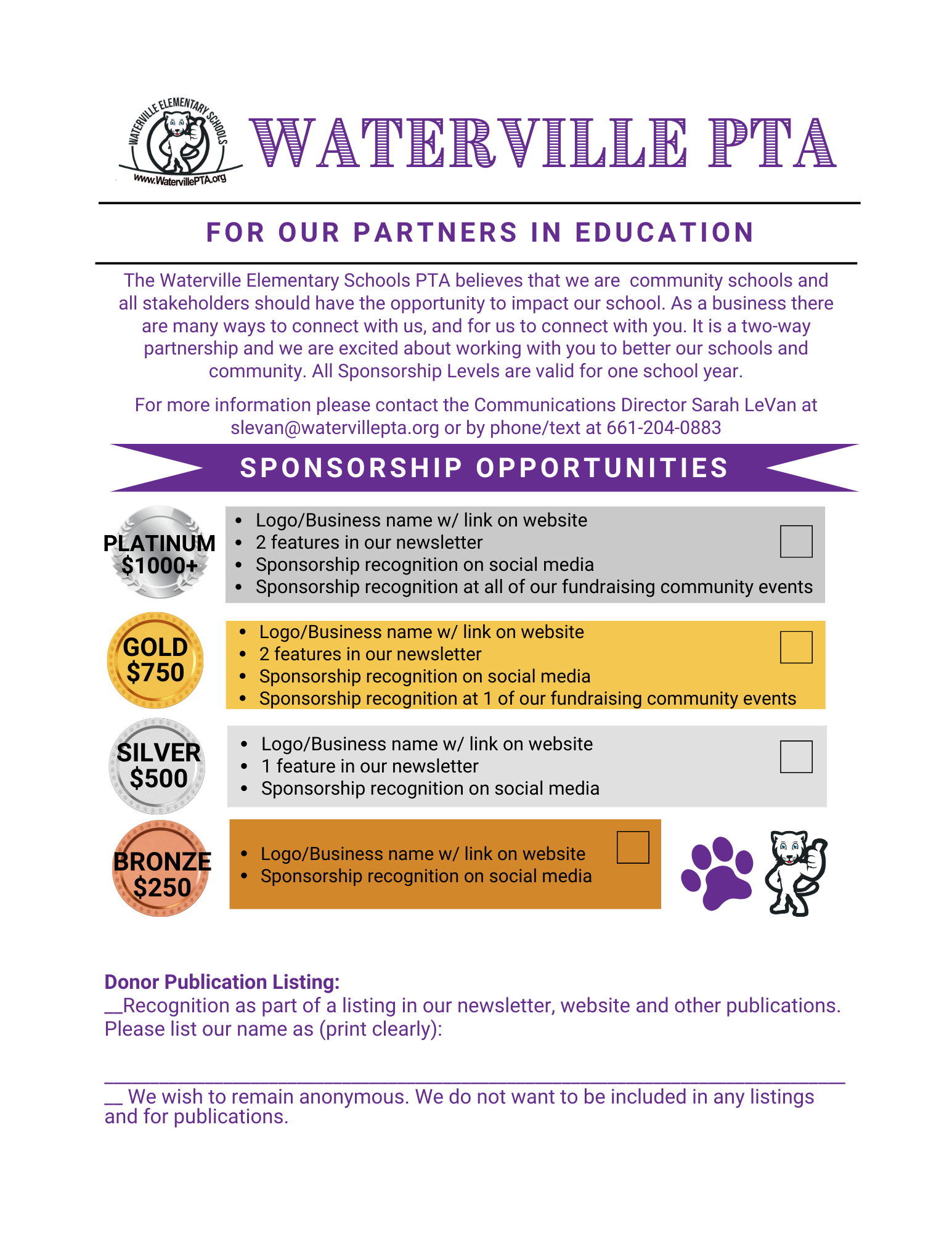 Waterville Elementary Schools Parent Teacher Association